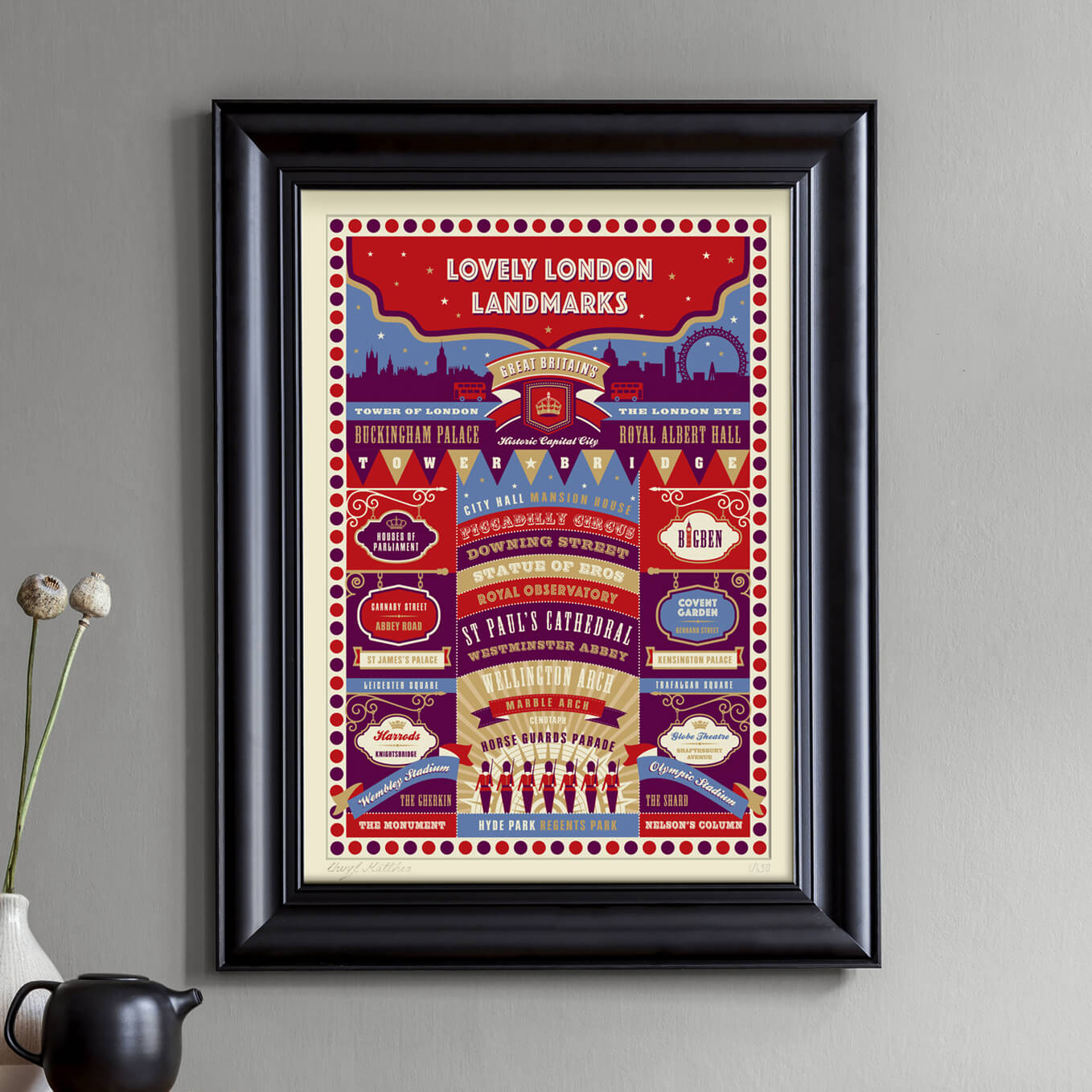 London Landmarks Art Print - A London Gift – The Typecast Gallery