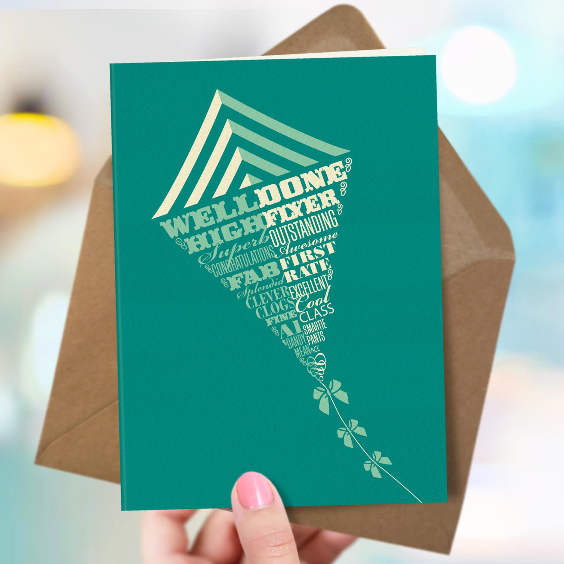 Congratulations Card - High Flying Kite – The Typecast Gallery