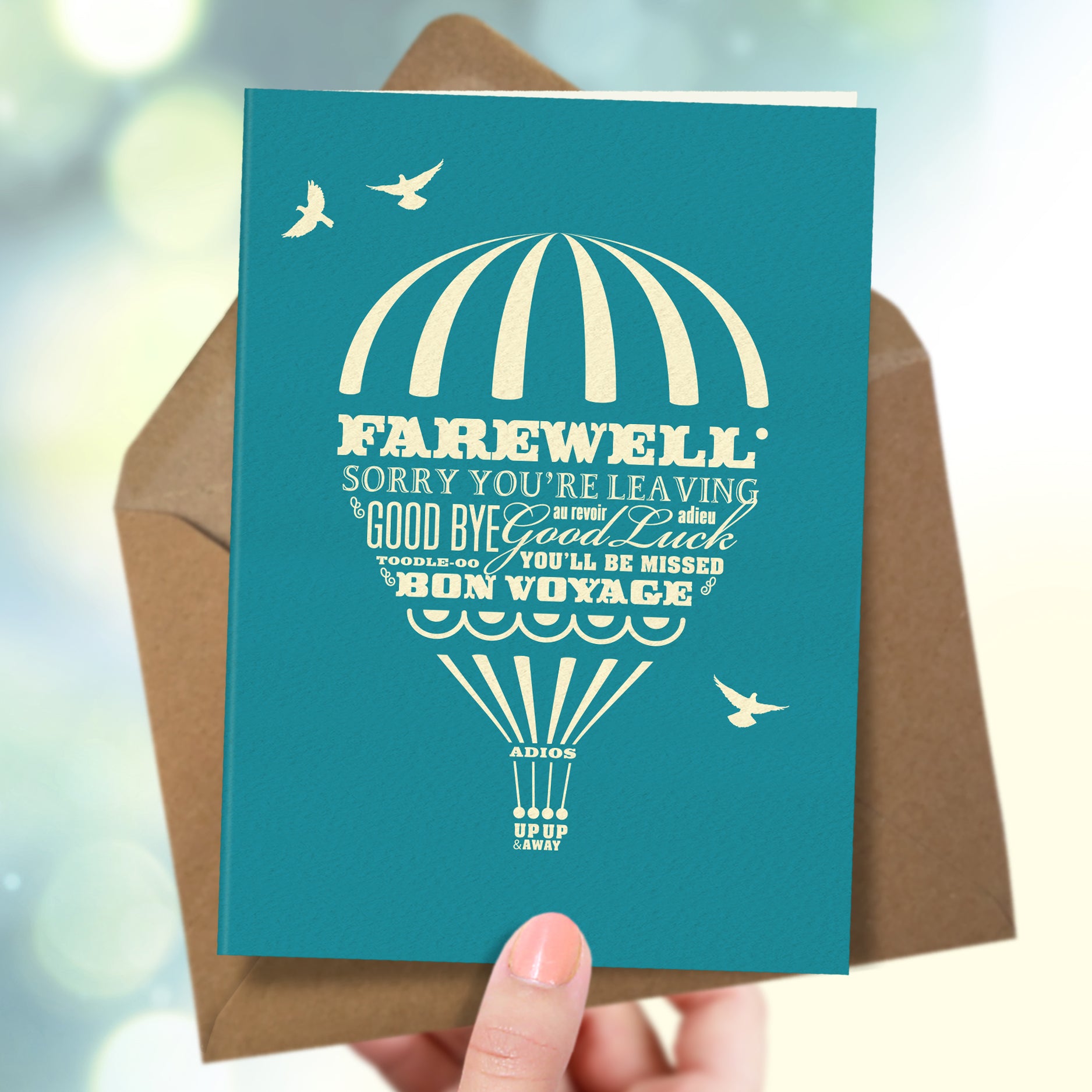 Leaving Card - Farewell Balloon – The Typecast Gallery