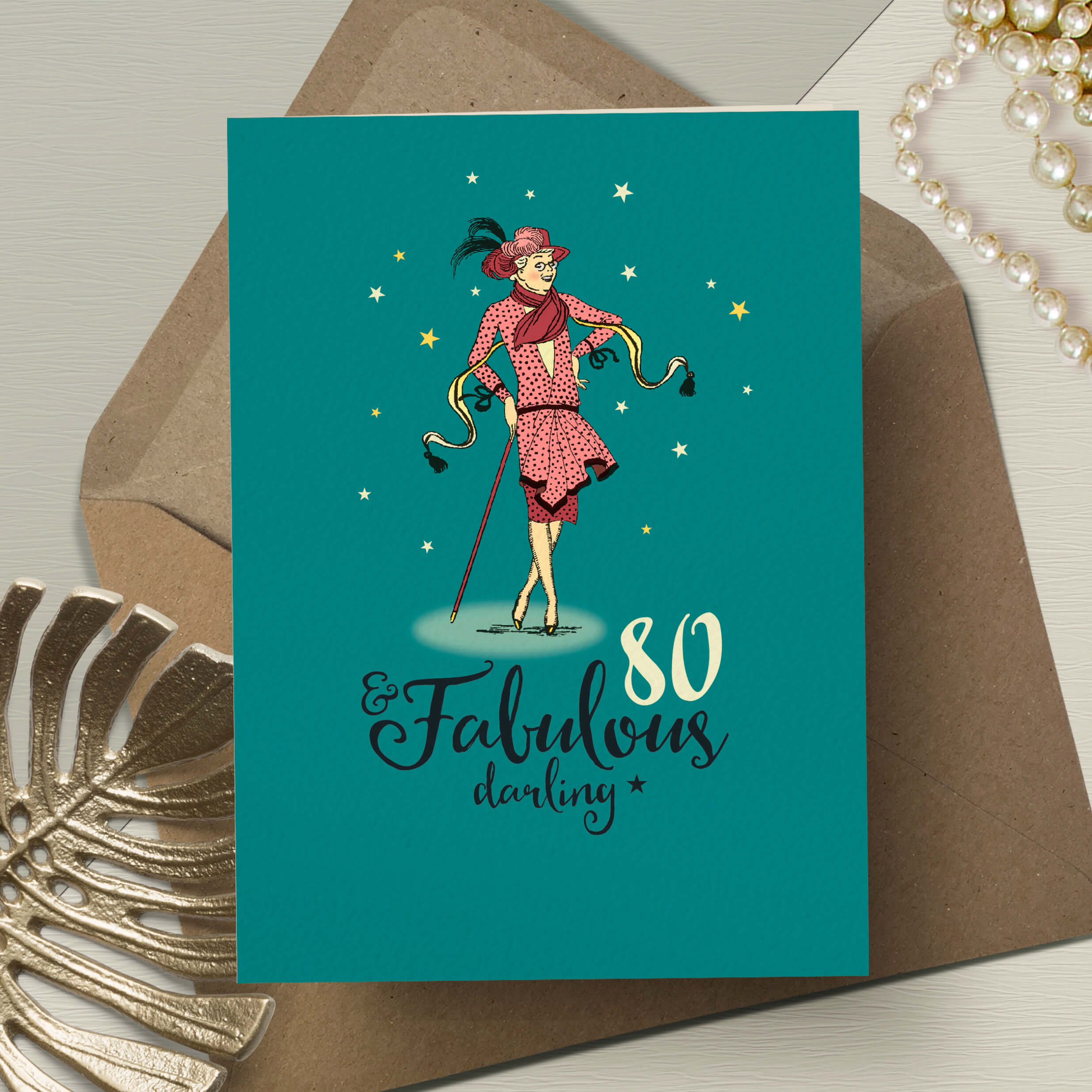 80th Birthday Card - 80 And Fabulous – The Typecast Gallery