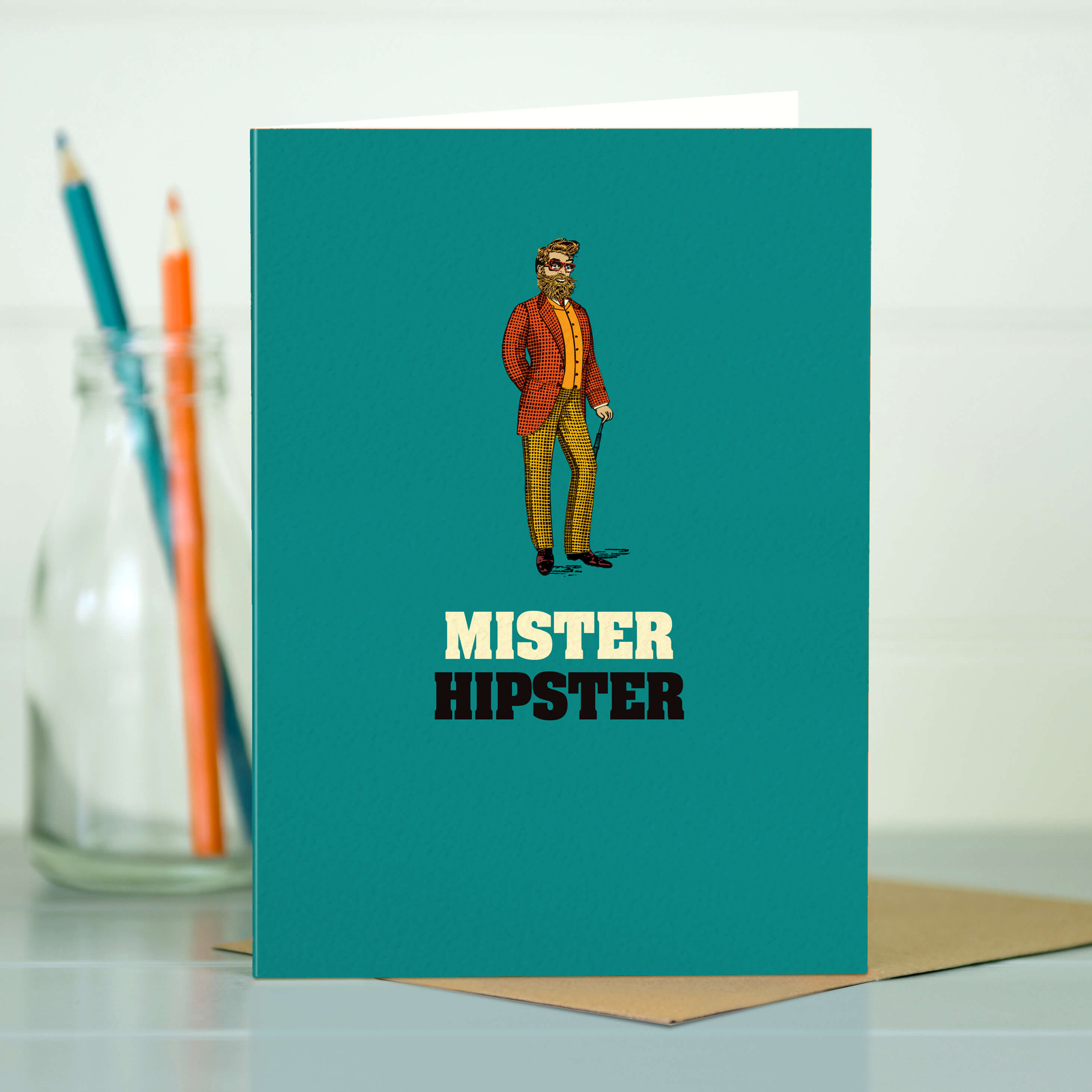 Funny Birthday Card For men - Mr Hipster – The Typecast Gallery