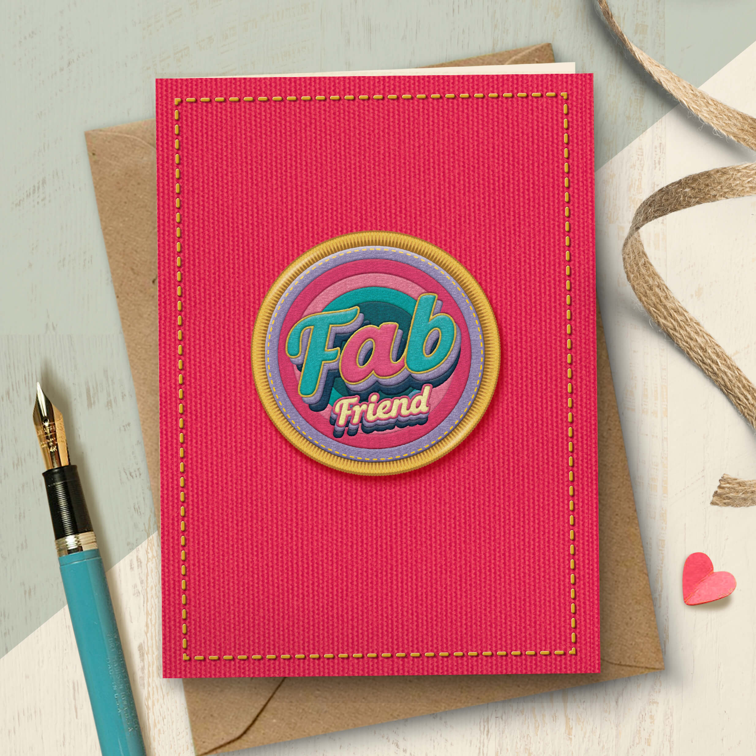 Friendship Card - Fab Friend – The Typecast Gallery