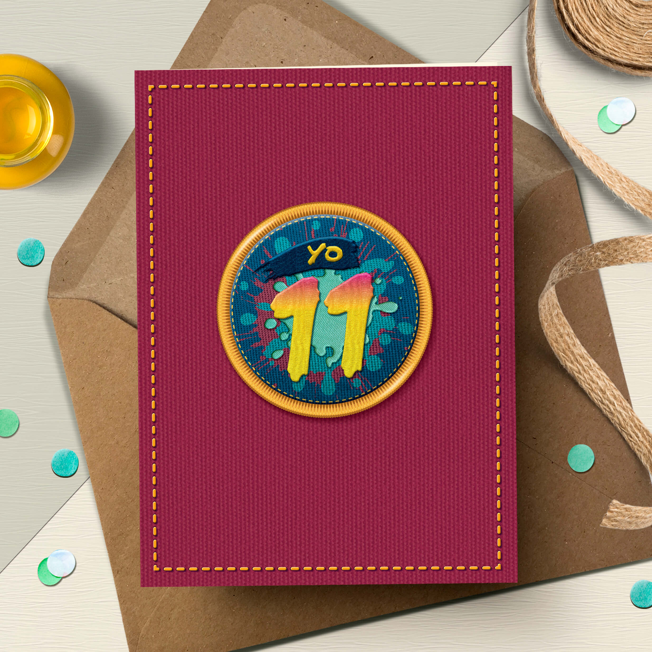 11th Children's Birthday Card - Yo 11 Graffiti – The Typecast Gallery