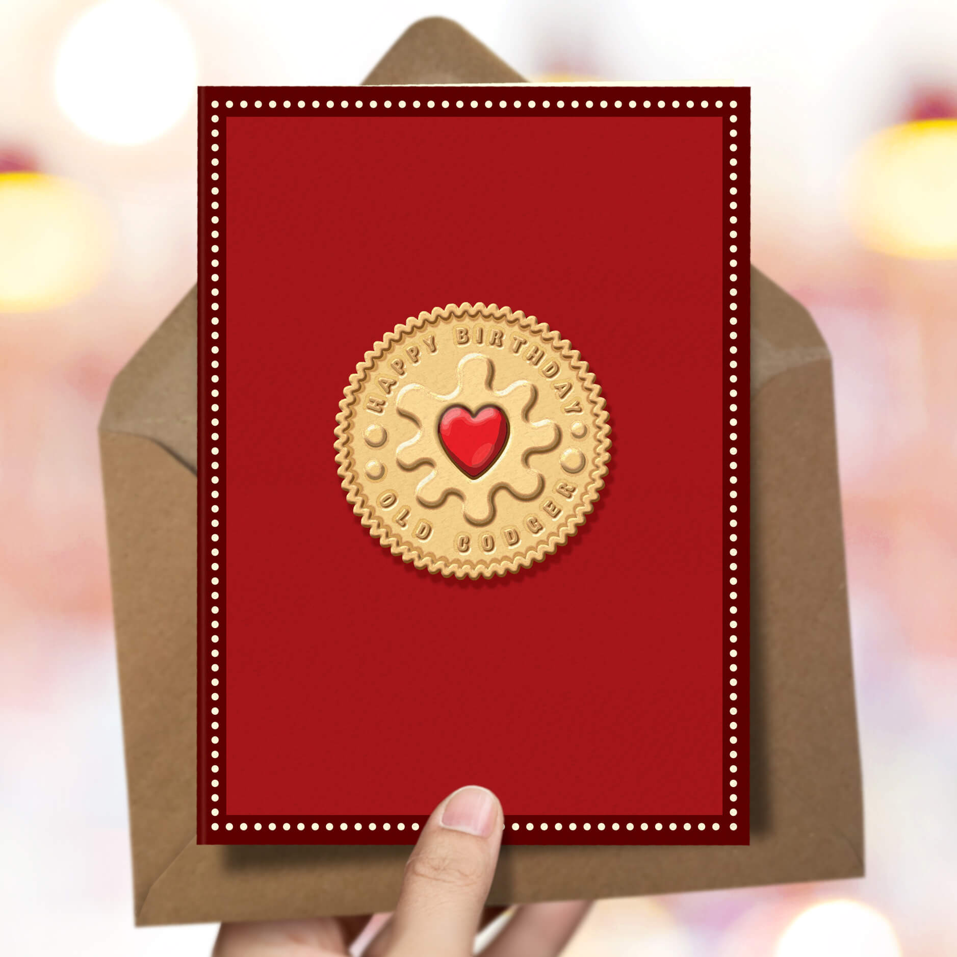 Funny Birthday Card - Old Codger Biscuit – The Typecast Gallery