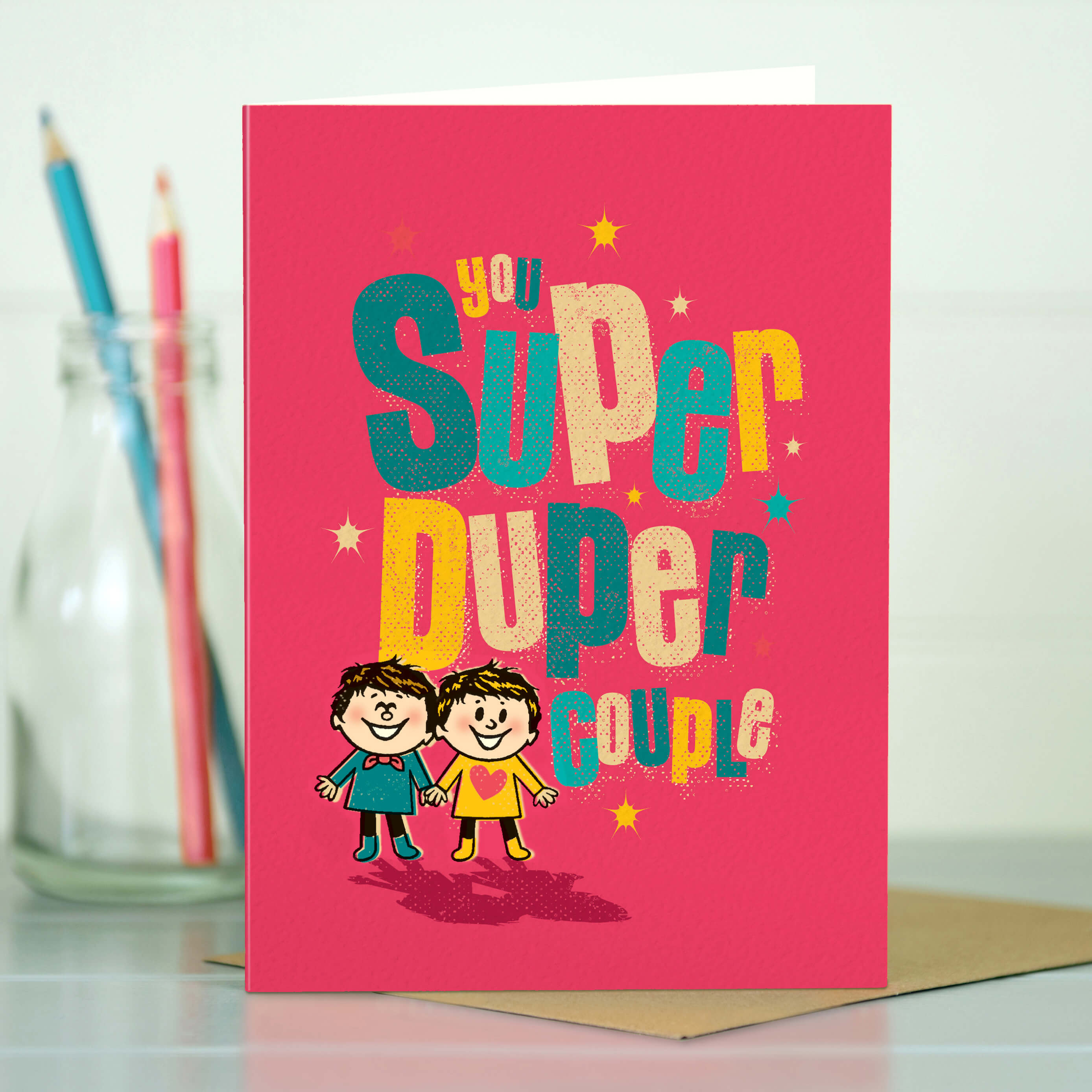Super Duper Boys - Same Sex Wedding Card – The Typecast Gallery