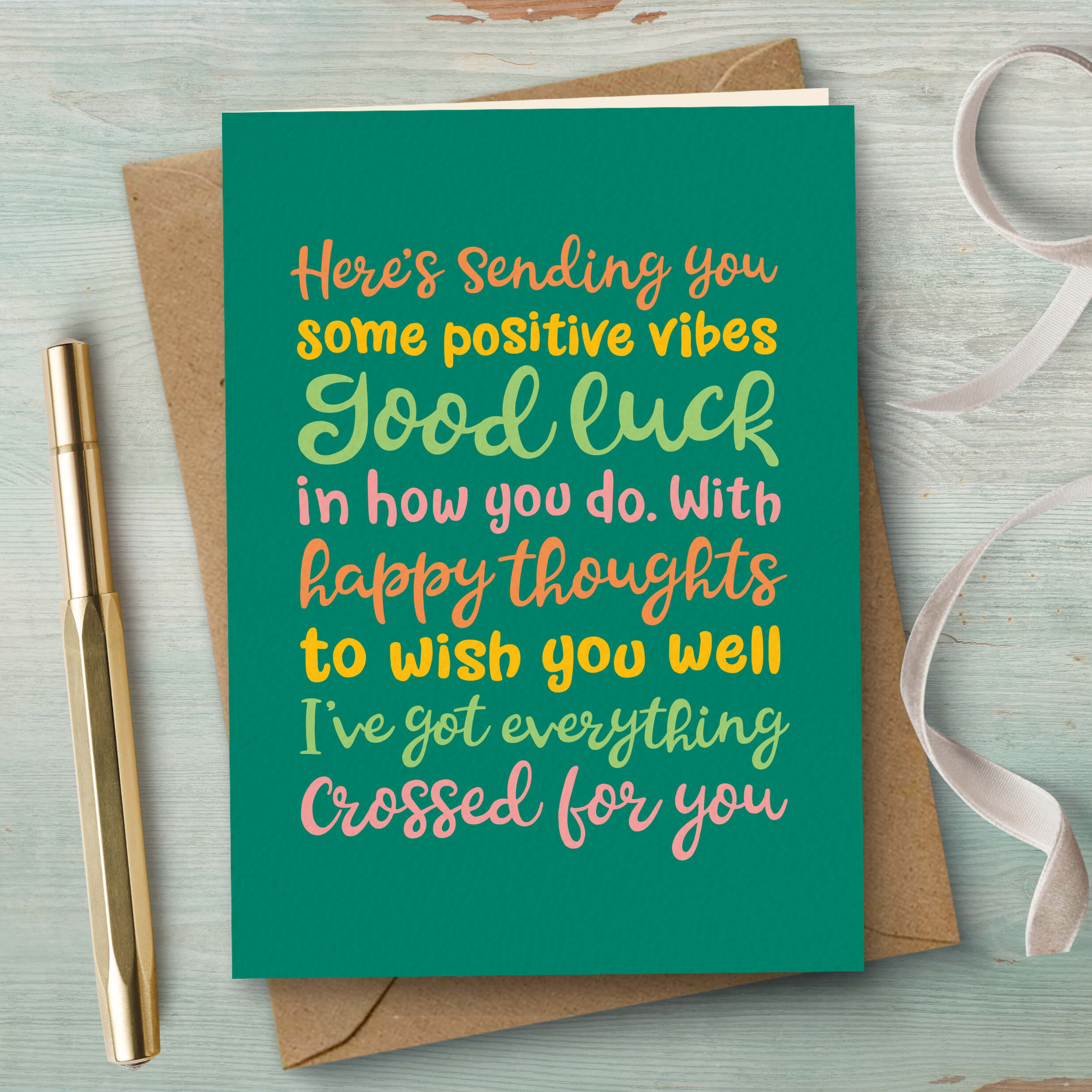 Good Luck Card - Everything Crossed For You – The Typecast Gallery